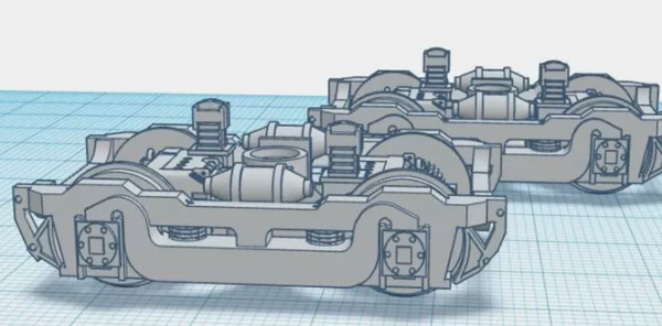 Locomotive Bogie / Truck with traction motors – Earnest Trains